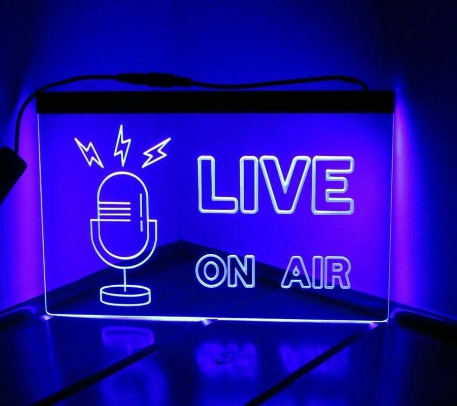 LIVE ON AIR LED Neon Light Sign