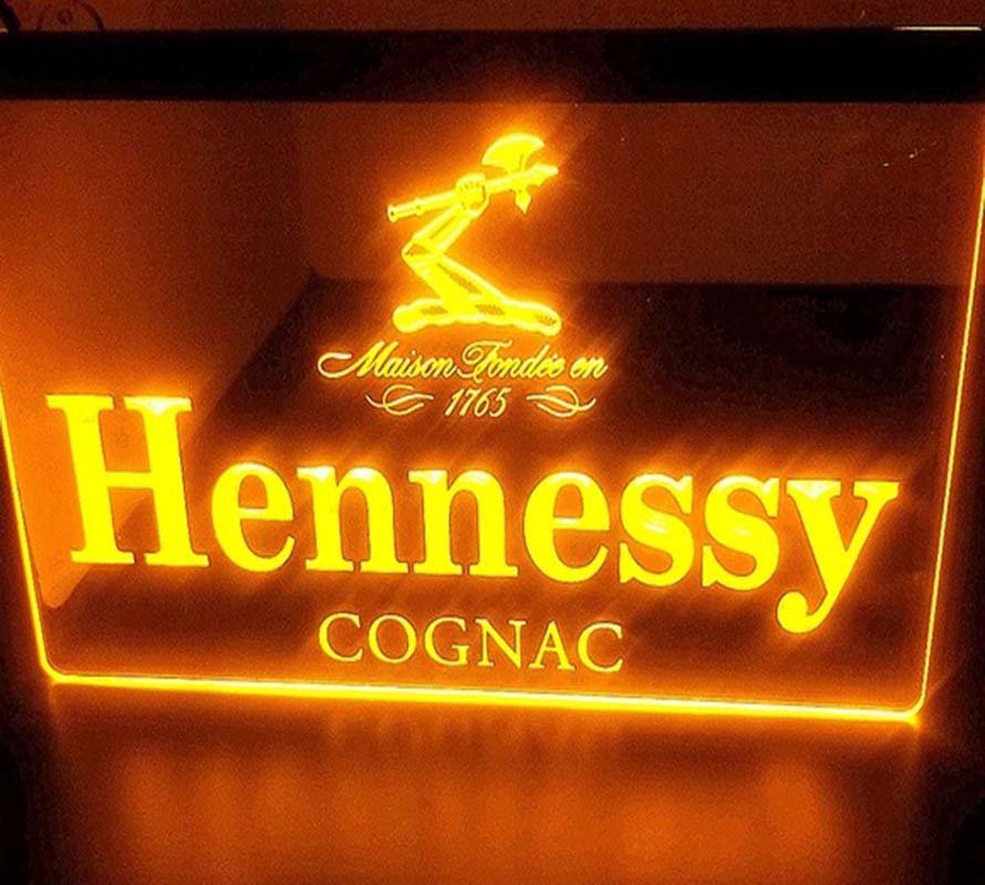 Hennessy Cognac Led Neon Sign Home Decor Bar, Pub, Club, Craft