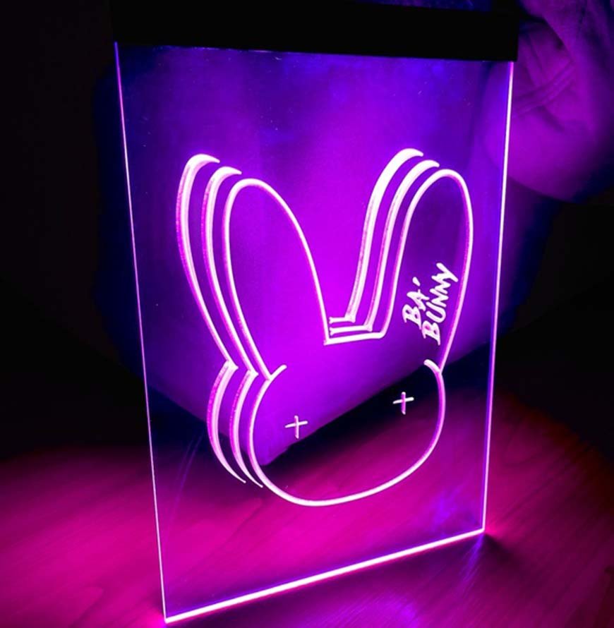 Bad Bunny Led Neon Sign Home Decor, Room, Craft Art