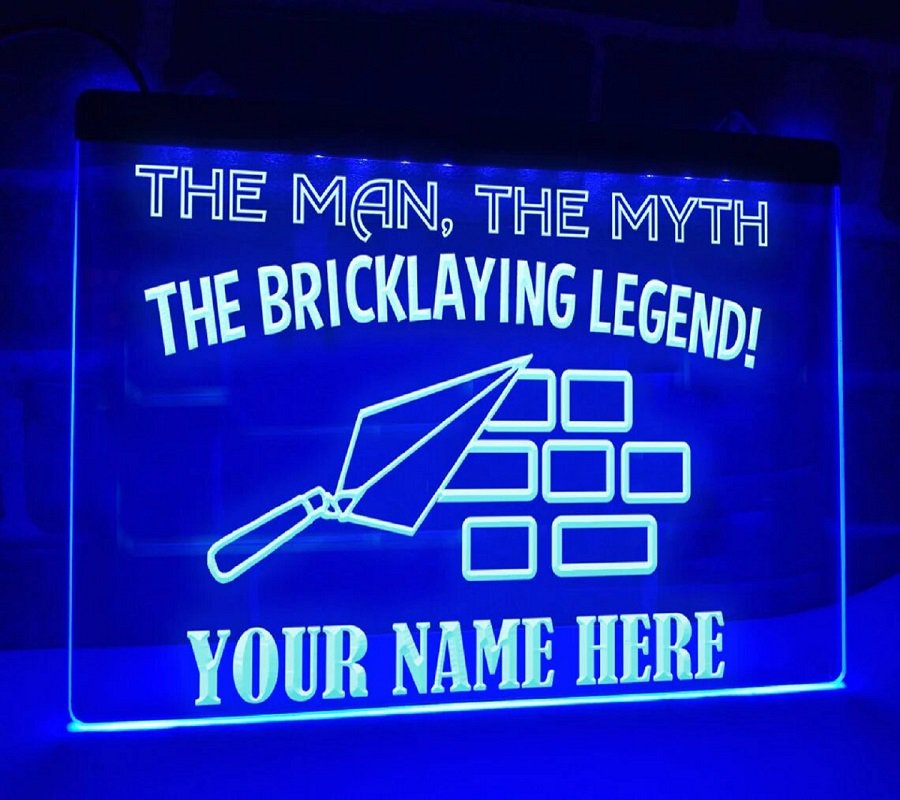 Brick Laying Legend Led Neon Sign Personalized, Gift Signs Award ...