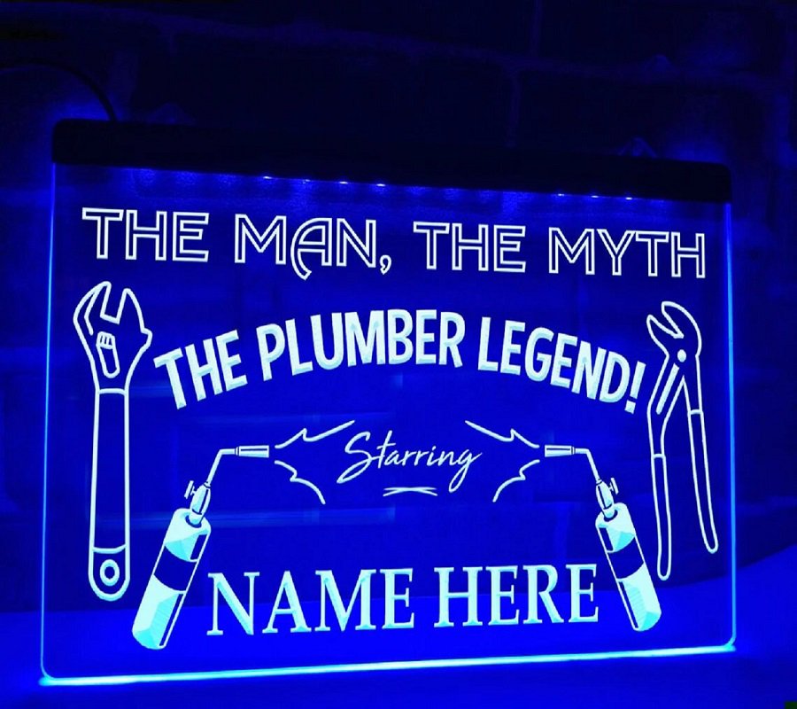 Plumber Legend Led Neon Personalized Illuminated Gift Sign Award ...