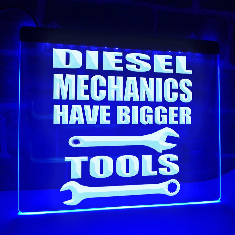 Diesel Mechanics Have Bigger Illuminated Led Neon Sign Home Decor