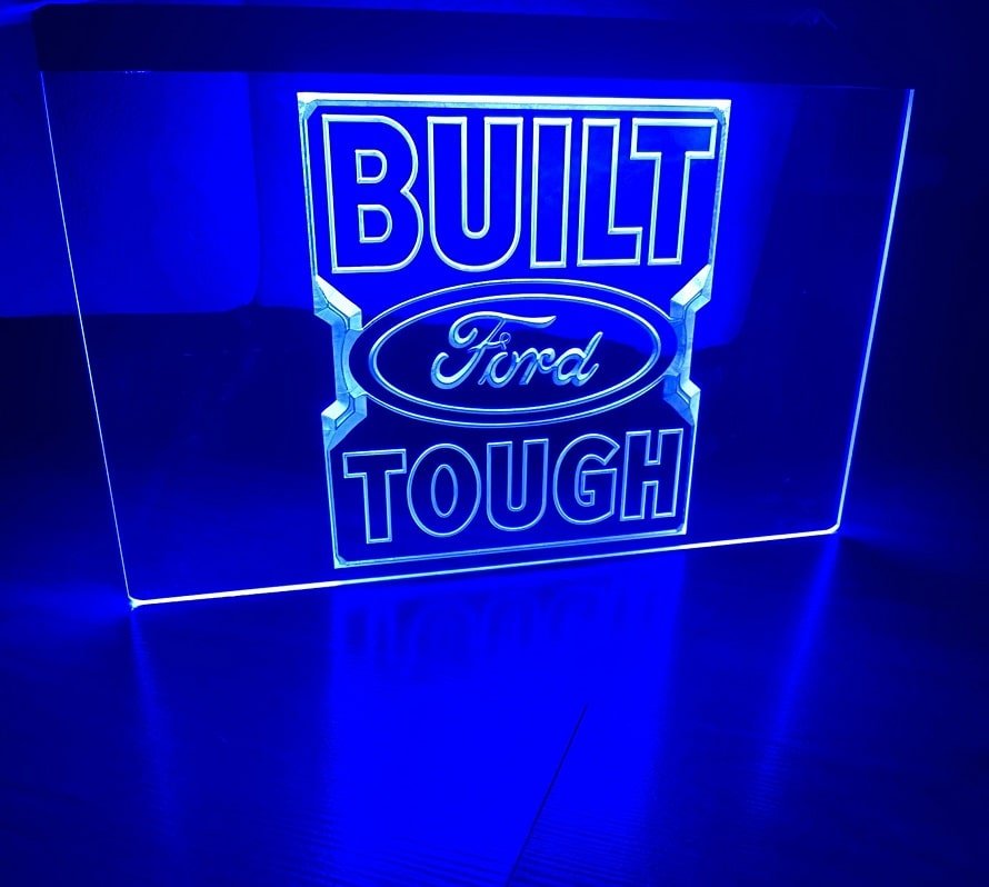 Built Ford Tough Logo Led Neon Sign Home Decor, Room, Lights Décor Art