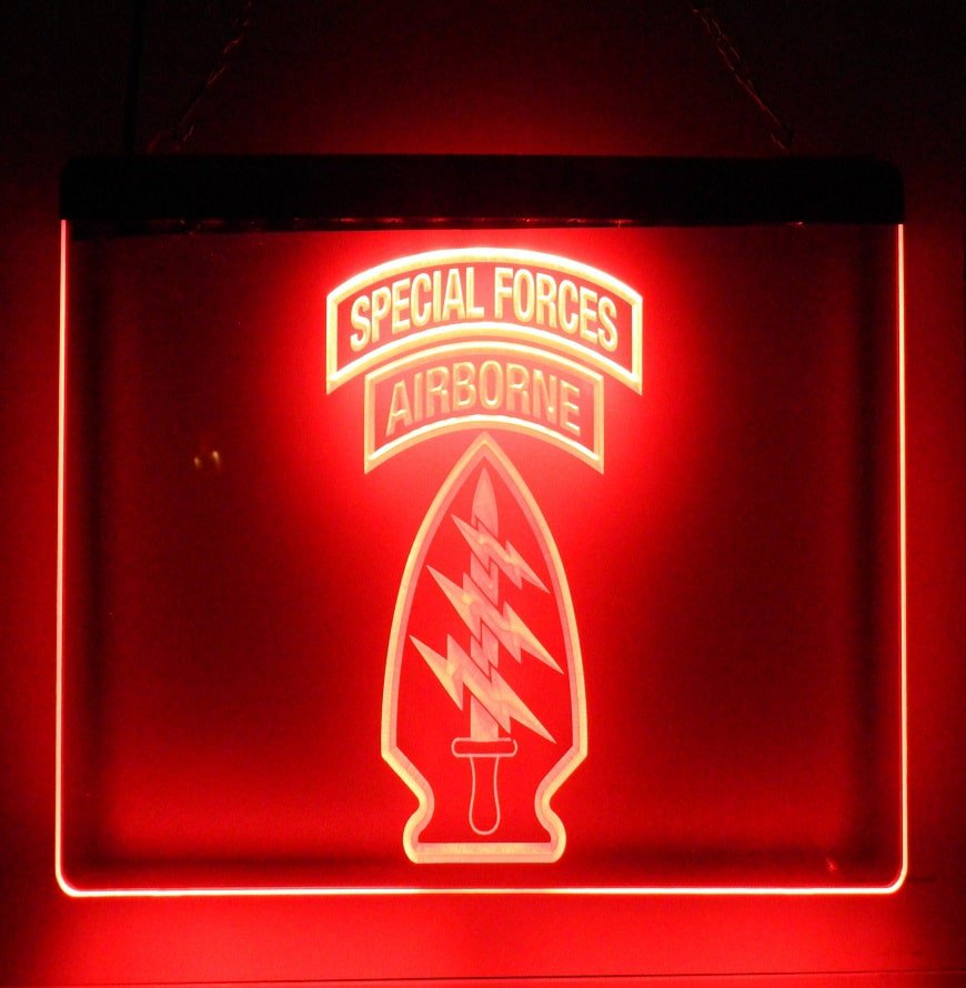 Special Forces Airborne Logo Led Neon Sign Home Decor, Light Décor Art