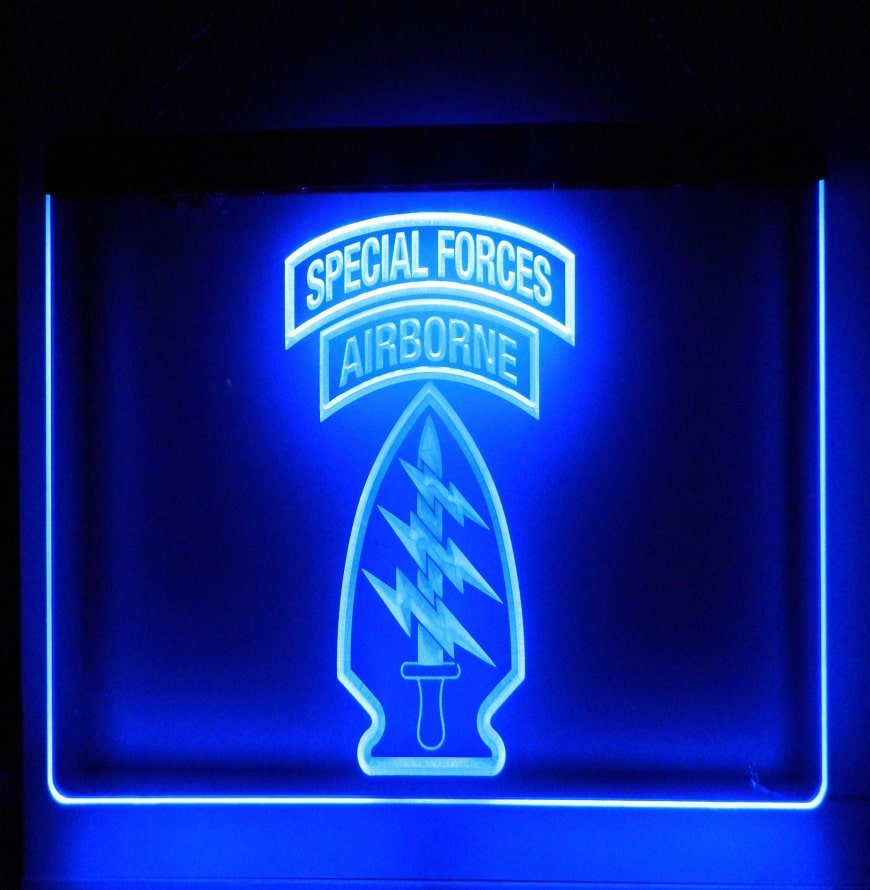 Special Forces Airborne Logo Led Neon Sign Home Decor, Light Décor Art