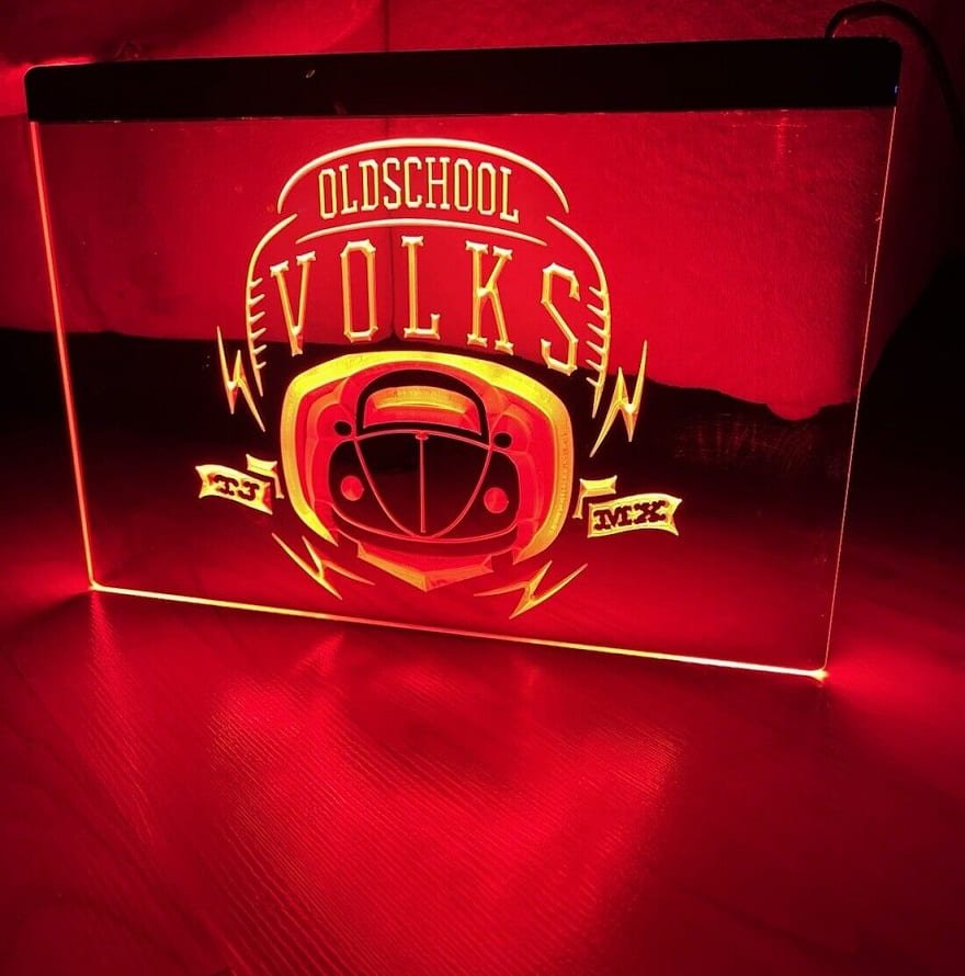 Volkswagen VW Bug Led Neon Sign Hang Wall Home Decor, Garage, Lights ...