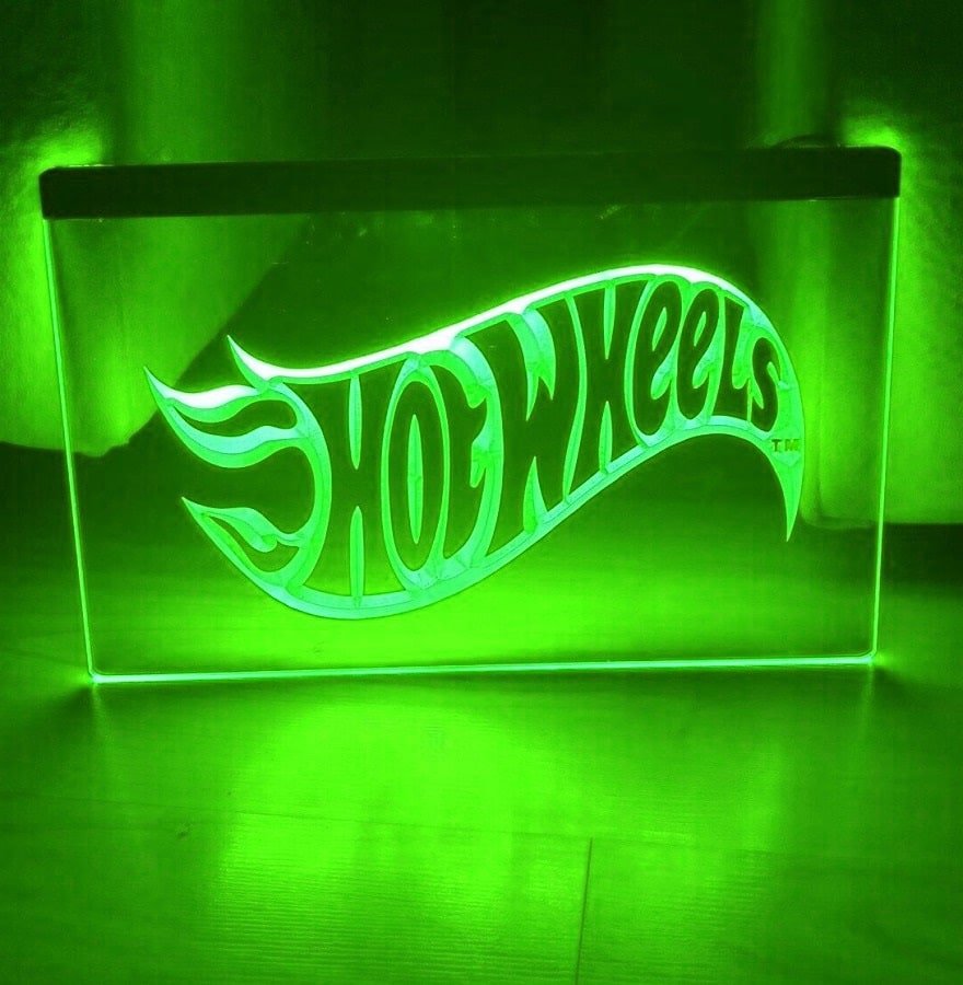 Hot Wheels LED Neon Sign Hang Wall Decor, Artful Lights Décor Craft