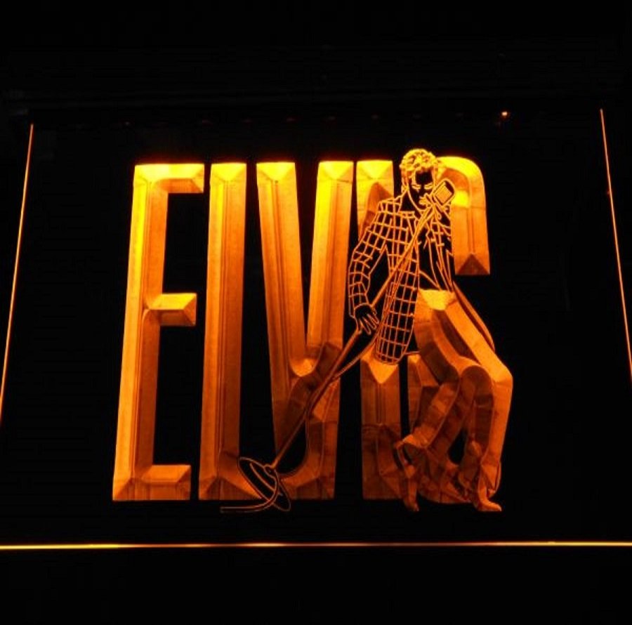 Elvis Presley LED Neon Sign Hang Wall Decor, Room, Lights Décor Glowing Art