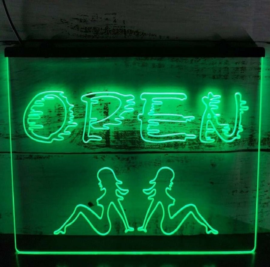 Open Sexy Stripper Dance Girl Led Neon Sign Home Decor Bar, Pub Glowing Art