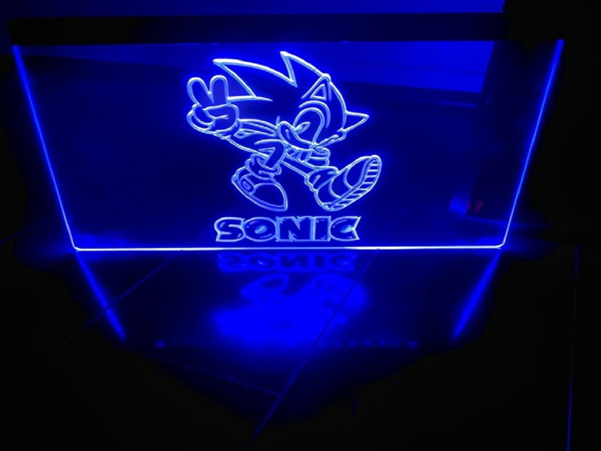 Sonic Hedgehog Led Neon Sign Decor Crafts Display Glowing