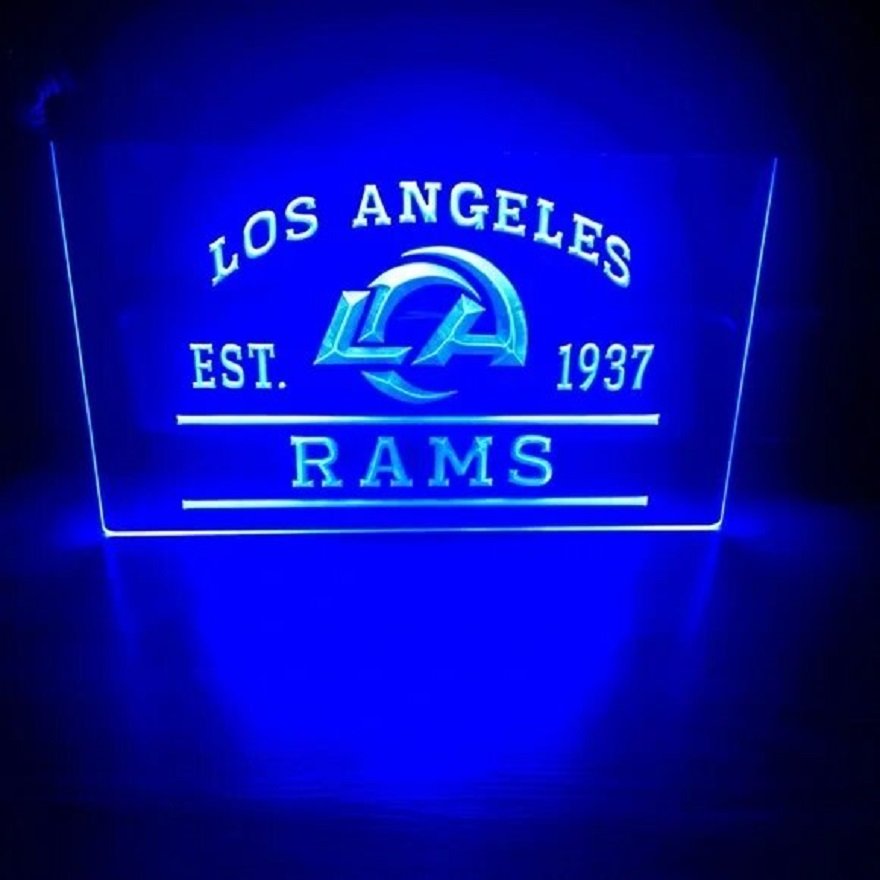 Los Angeles Rams Logo LED Neon Sign Home Decor, Room, Neon Light Décor ...