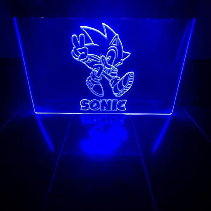 Sonic Hedgehog Illuminated LED Neon Light Sign Home Decor, Neon Light Décor