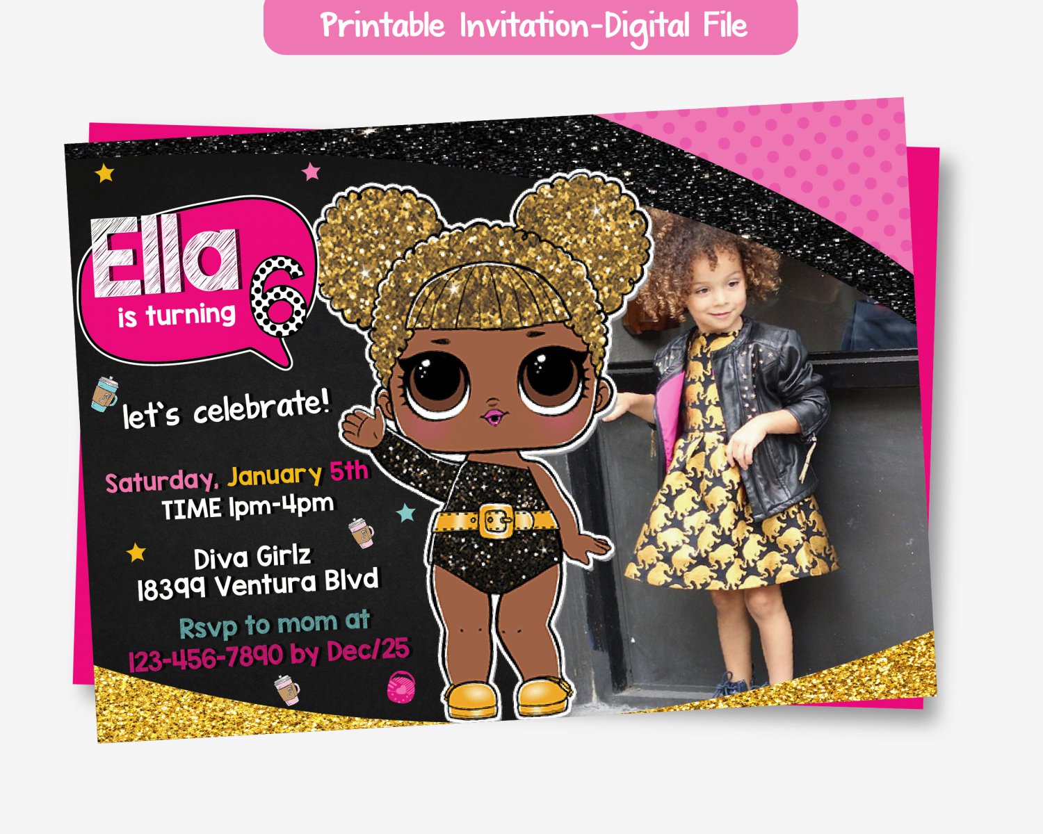 LOL Surprise Invitation, LOL Surprise Birthday Invitation, Lol Surprise ...