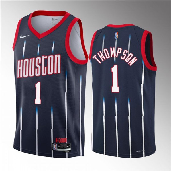 Men's Houston Rockets #1 Amen Thompson Navy 2023 Draft City Edition ...