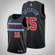 Chicago Bulls #15 Chandler Hutchison Black Jersey City