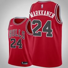 Chicago Bulls #24 Lauri Markkanen Red Icon Jerseytitched