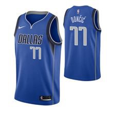 Dallas Mavericks #77 Luka Doncic Blue Icon Jersey