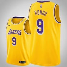 Los Angeles Lakers #9 Rajon Rondo Gold Icon Jersey