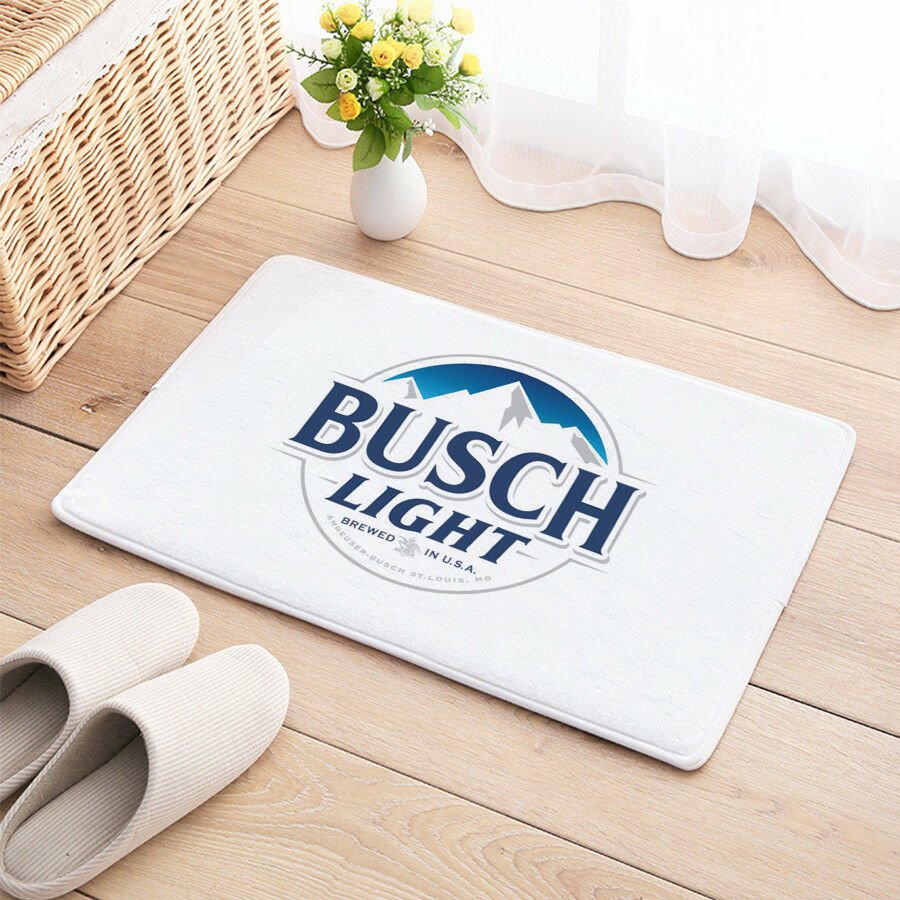 Busch Light or Regular Beer Floor Mat Natural Cotton Door Anti Slip