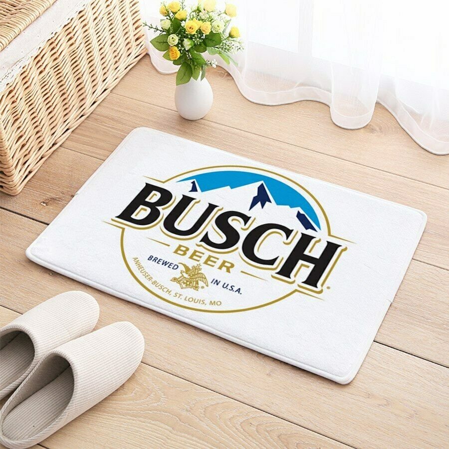Busch Light or Regular Beer Floor Mat Natural Cotton Door Anti Slip