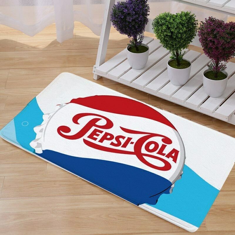 Pepsi Cola Mat Natural Cotton Floor Door Anti Slip Soft Drink Pop