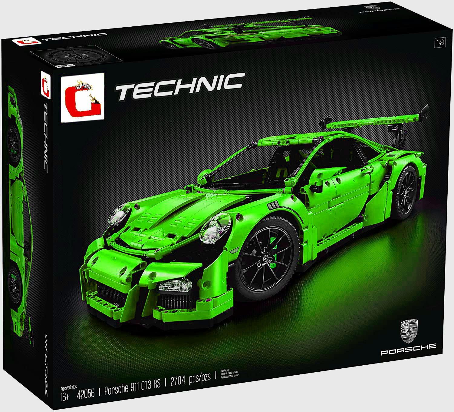 Technic Porsche 911 GT3 RS ( 42056 ) Green Race Car Building blocks ...