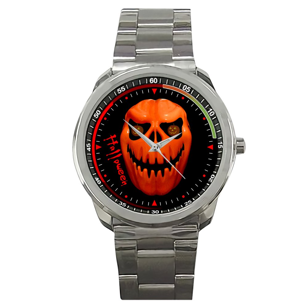New Halloween Pumpkin Ghost Custom Stainless Steel Wrist Watch