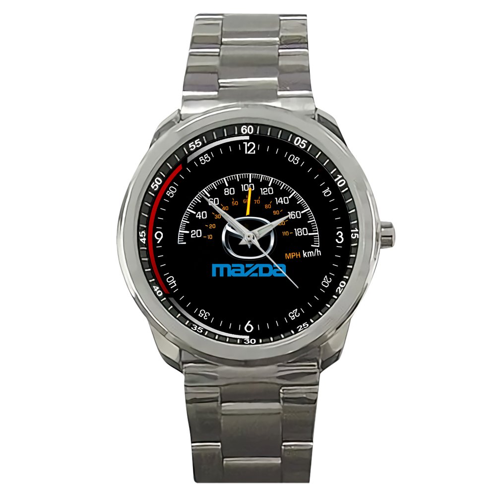 New Mazda Logo on Speedometer Custom Stainless Steel Wrist Watch