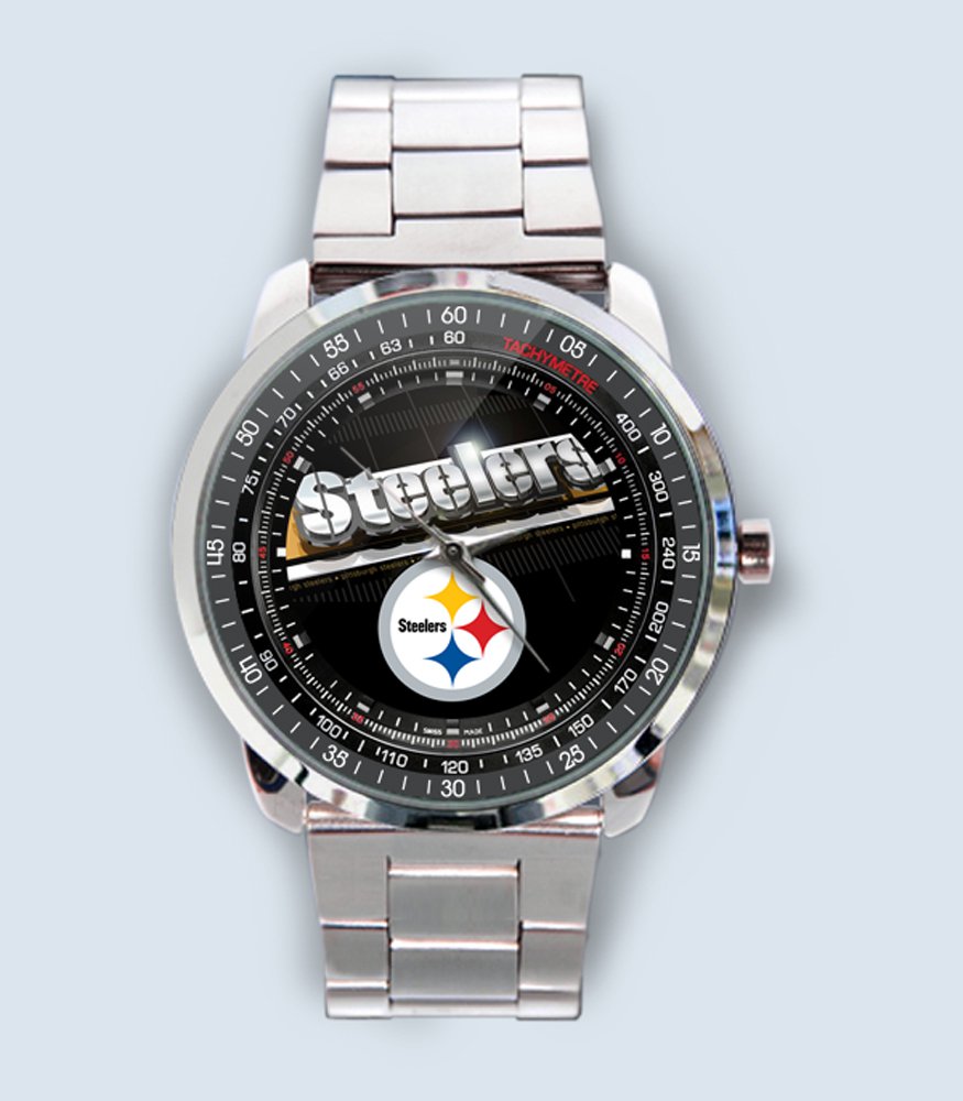 New Pittsburgh Steelers American Football Custom Stainless Steel Wrist ...