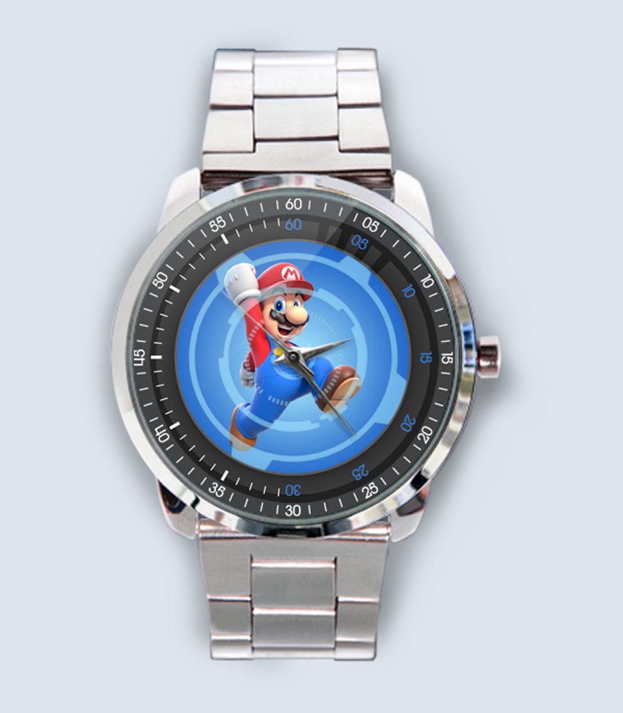 New Super Mario Bros Custom Custom Stainless Steel Wrist Watch