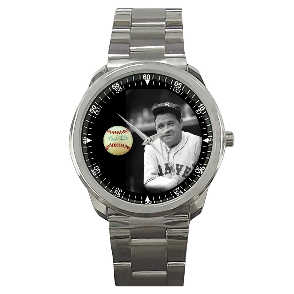 New Babe Ruth Baseball Card Custom Stainless Steel Wrist Watch