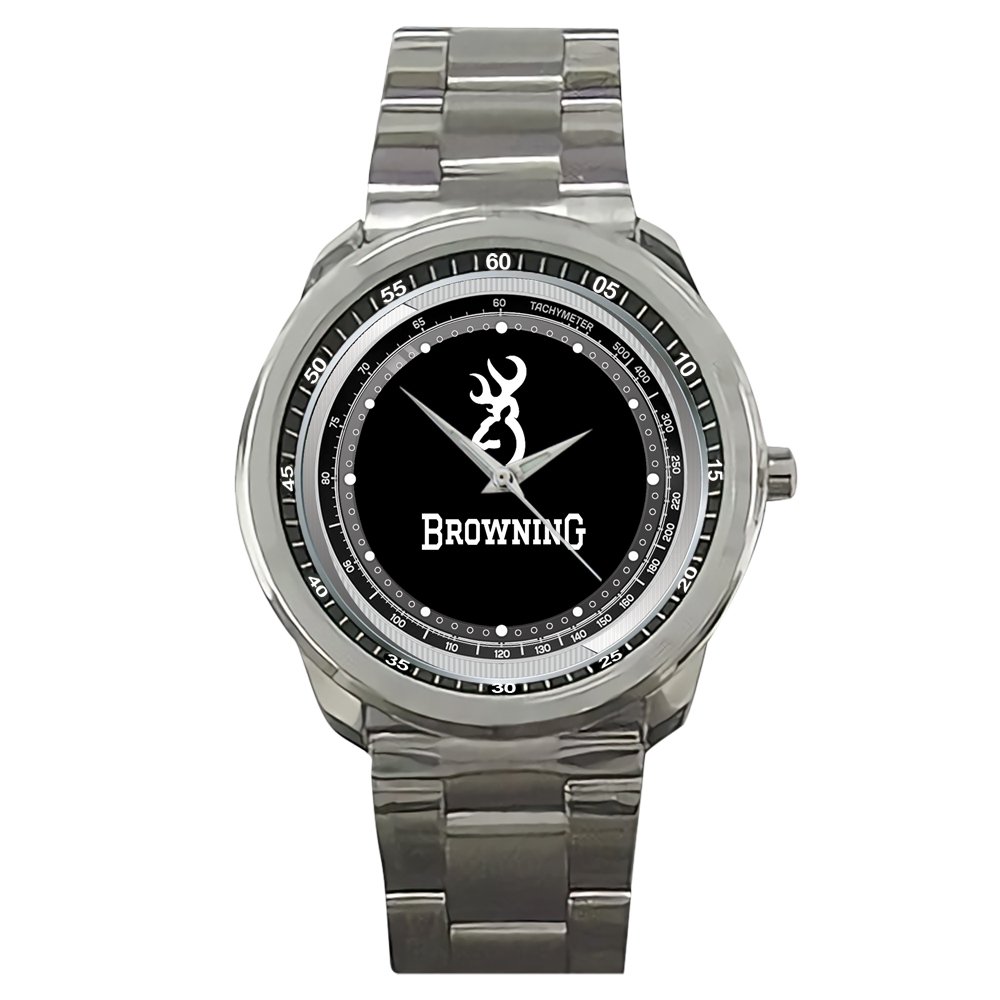 New Browning Firearms Custom Stainless Steel Wrist Watch