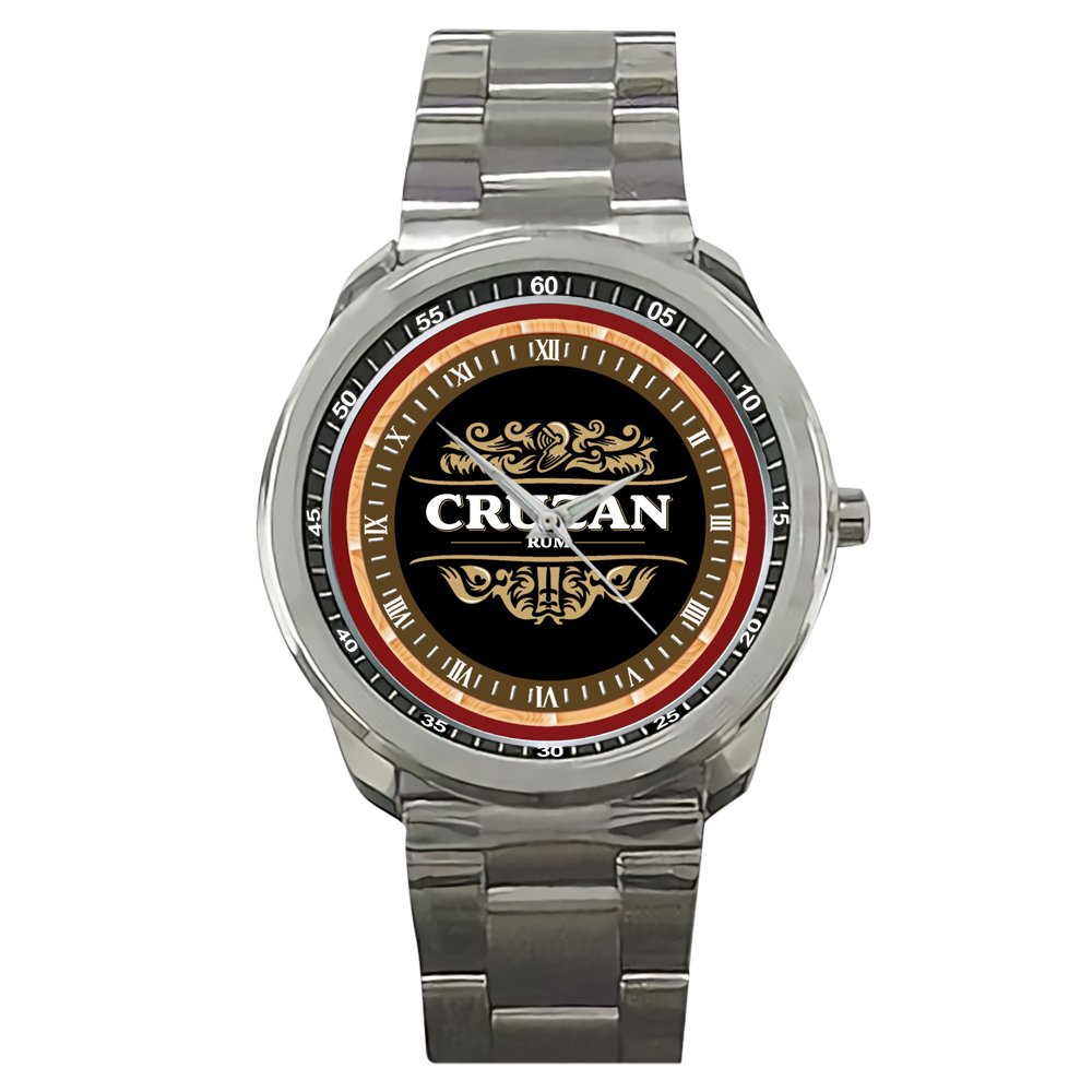 New Cruzan Rum Logo Custom Stainless Steel Wrist Watch