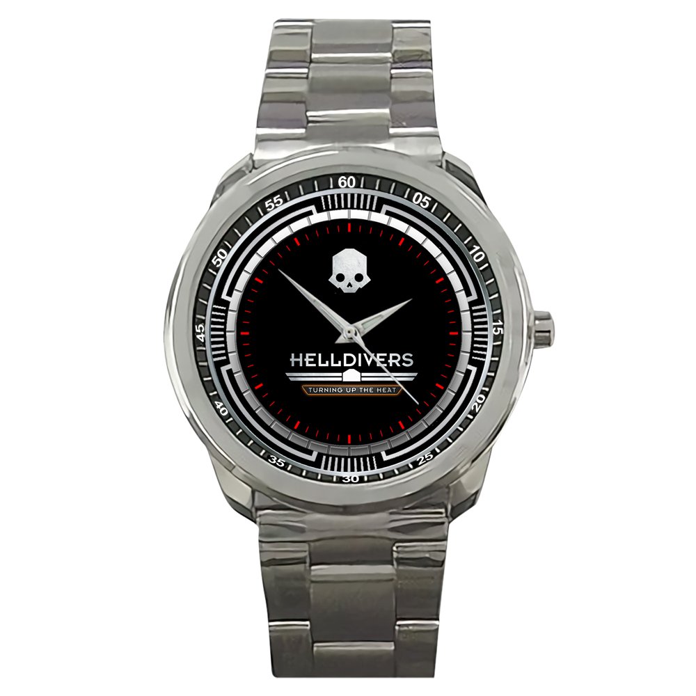 New Helldivers Game Logo Custom Stainless Steel Wrist Watch