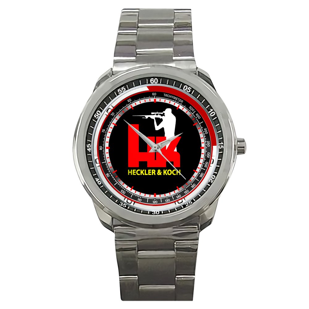 New HK Heckler and Koch 2 Custom Stainless Steel Wrist Watch
