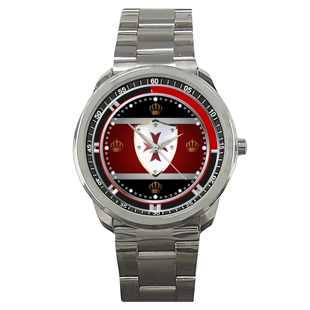 New Knights Templar Masonic Cross Custom Stainless Steel Wrist Watch