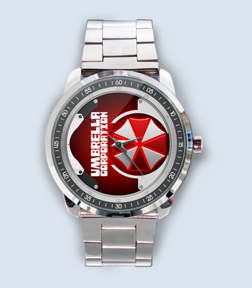 New Resident Evil Umbrella Corporation Custom Stainless Steel Wrist Watch