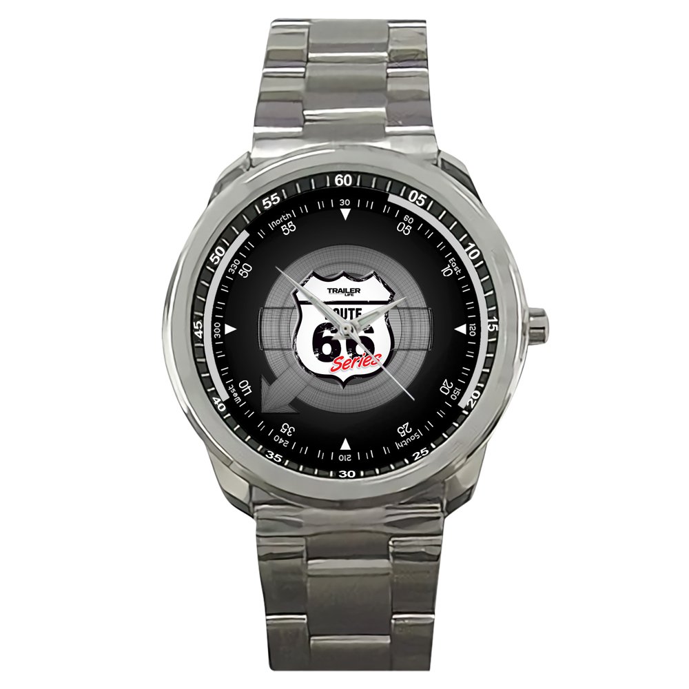 New The Official Route 66 Custom Stainless Steel Wrist Watch