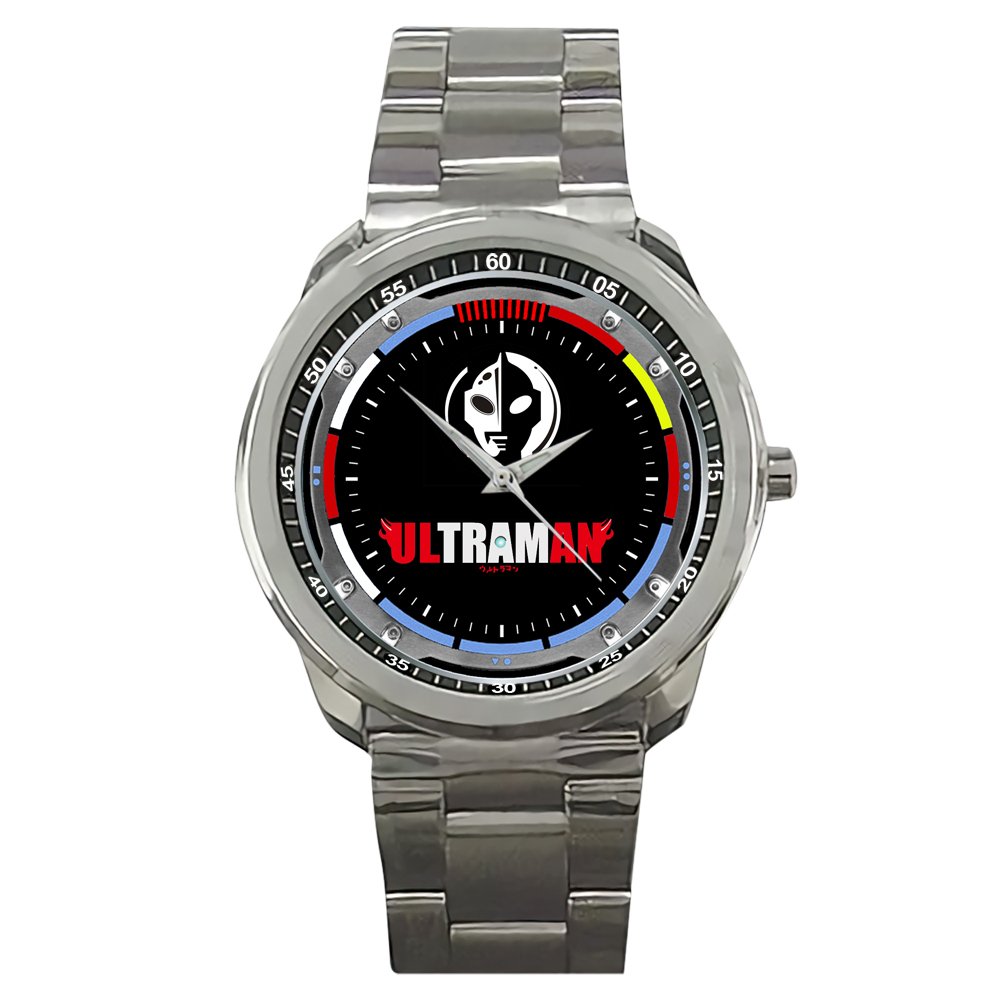 New Ultraman Retro Japan Superhero Logo Custom Stainless Steel Wrist Watch