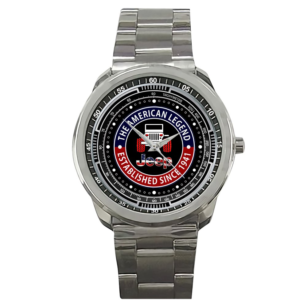New Jeep Only Club Logo Stainless Steel Wrist Watch