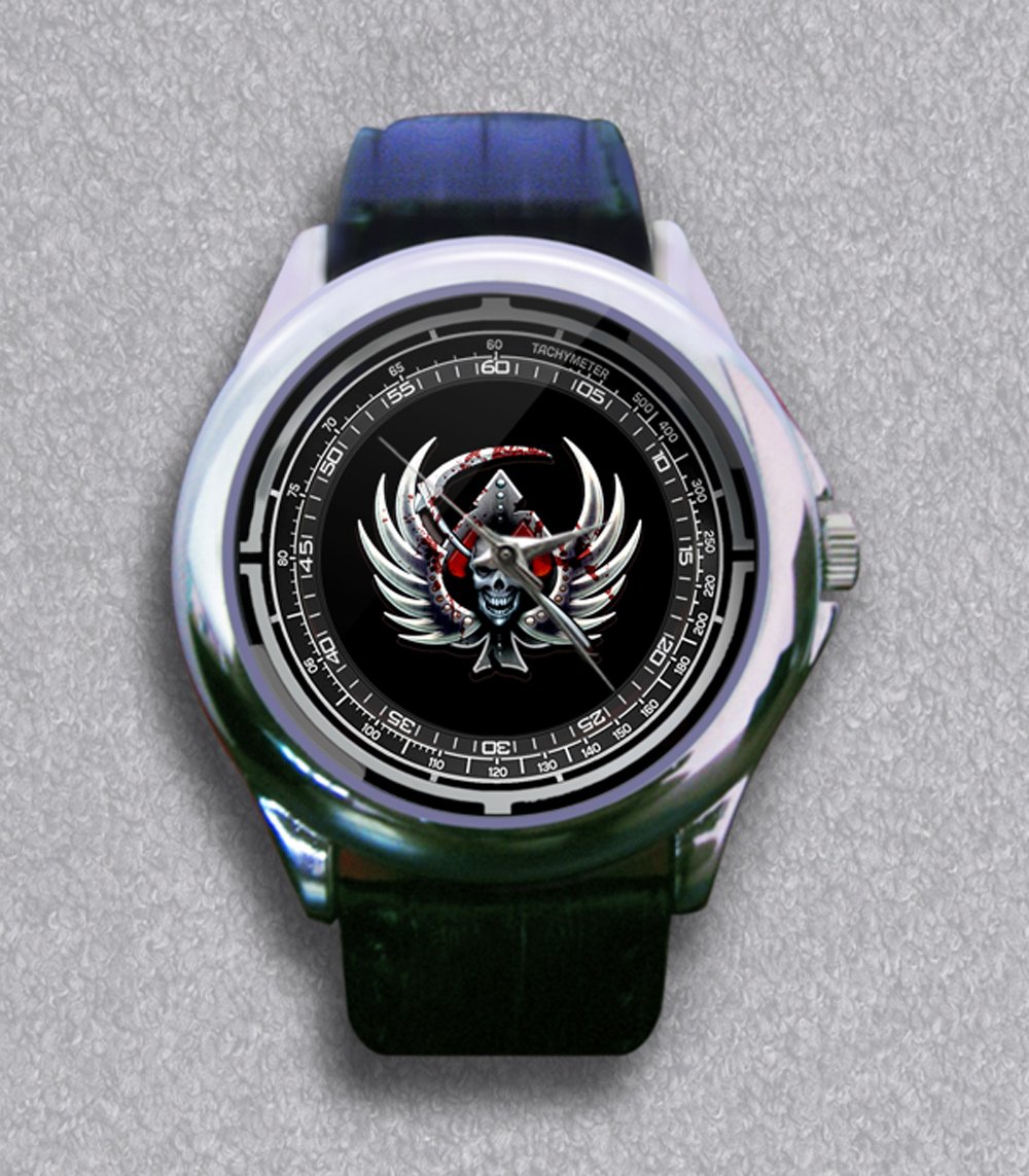 New Reaper Medal Leather Wrist Watch