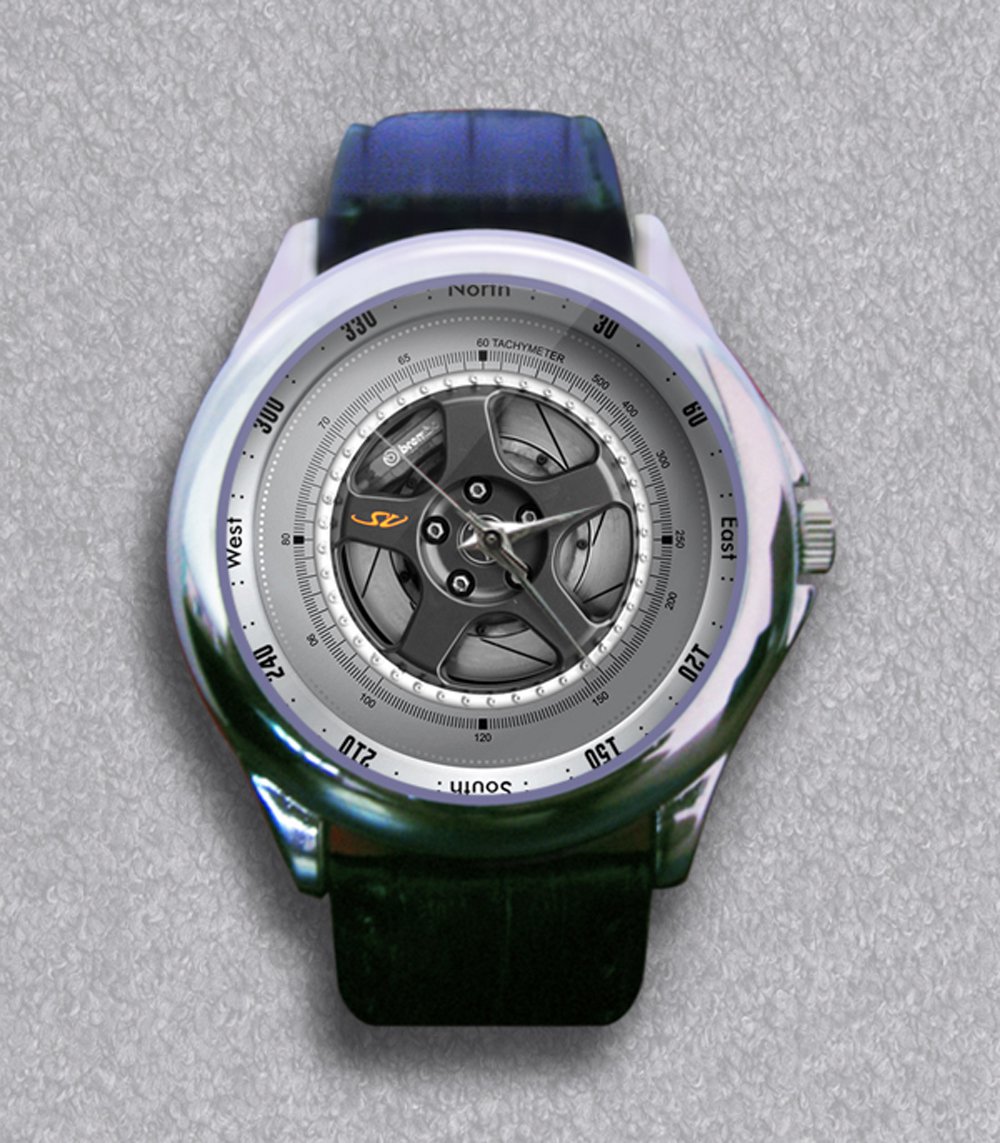 New Lamborghini Diablo SV Wheel Sport Leather Wrist Watch