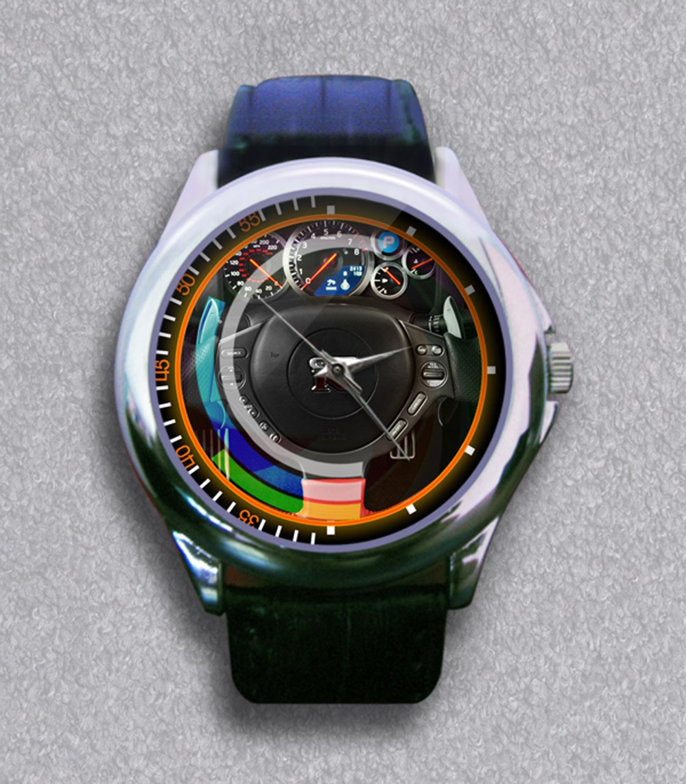New Nissan Gtr Nismo Steering Wheels Wheels Leather Wrist Watch