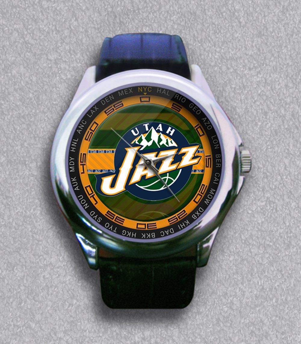 New Utah Jazz Basketball NBA Leather Wrist Watch