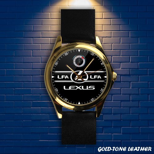 Brand New Lexus-LFA Cluster Logo Custom Gold-tone Leather Watch by ...