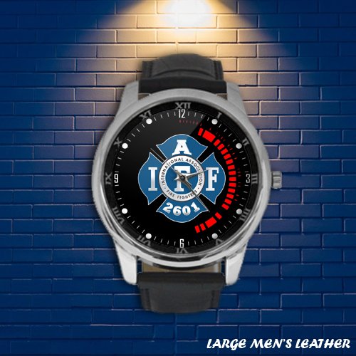 Brand New IAFF Fire Fighters Firefighting Custom Men's Large Leather ...