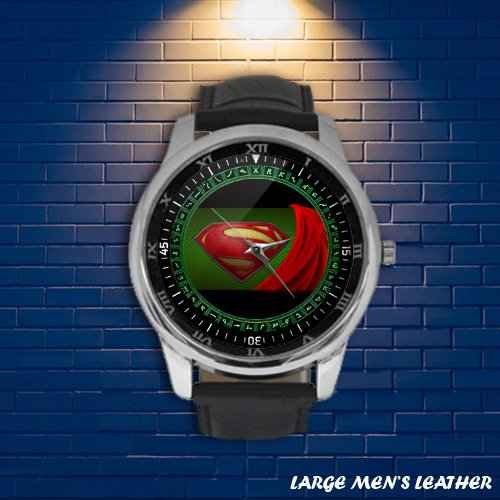 Brand New Superman Man of Steel Accutime Logo Custom Men's Large ...