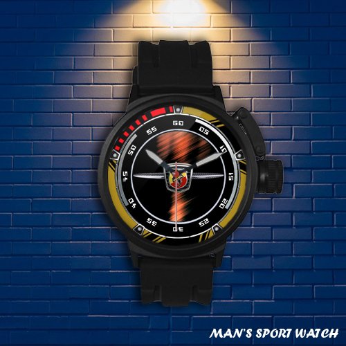 Brand New FIAT 500 Abarth Logo Custom Man's Sport Watch by Awalwatchshop