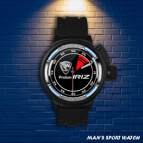 Brand New Proton Iriz Logo Custom Man's Sport Watch by Awalwatchshop