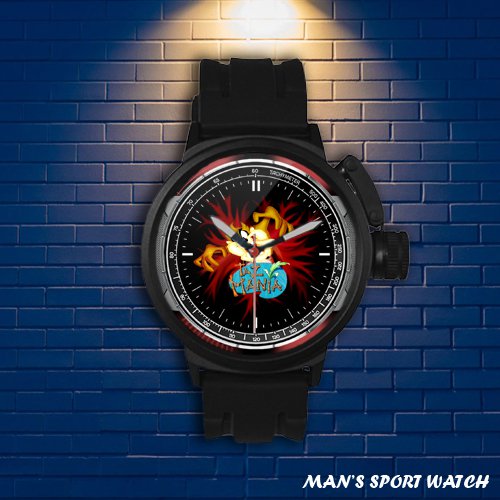 Brand New Taz Taz-Mania Devil Cartoon Custom Man's Sport Watch by ...